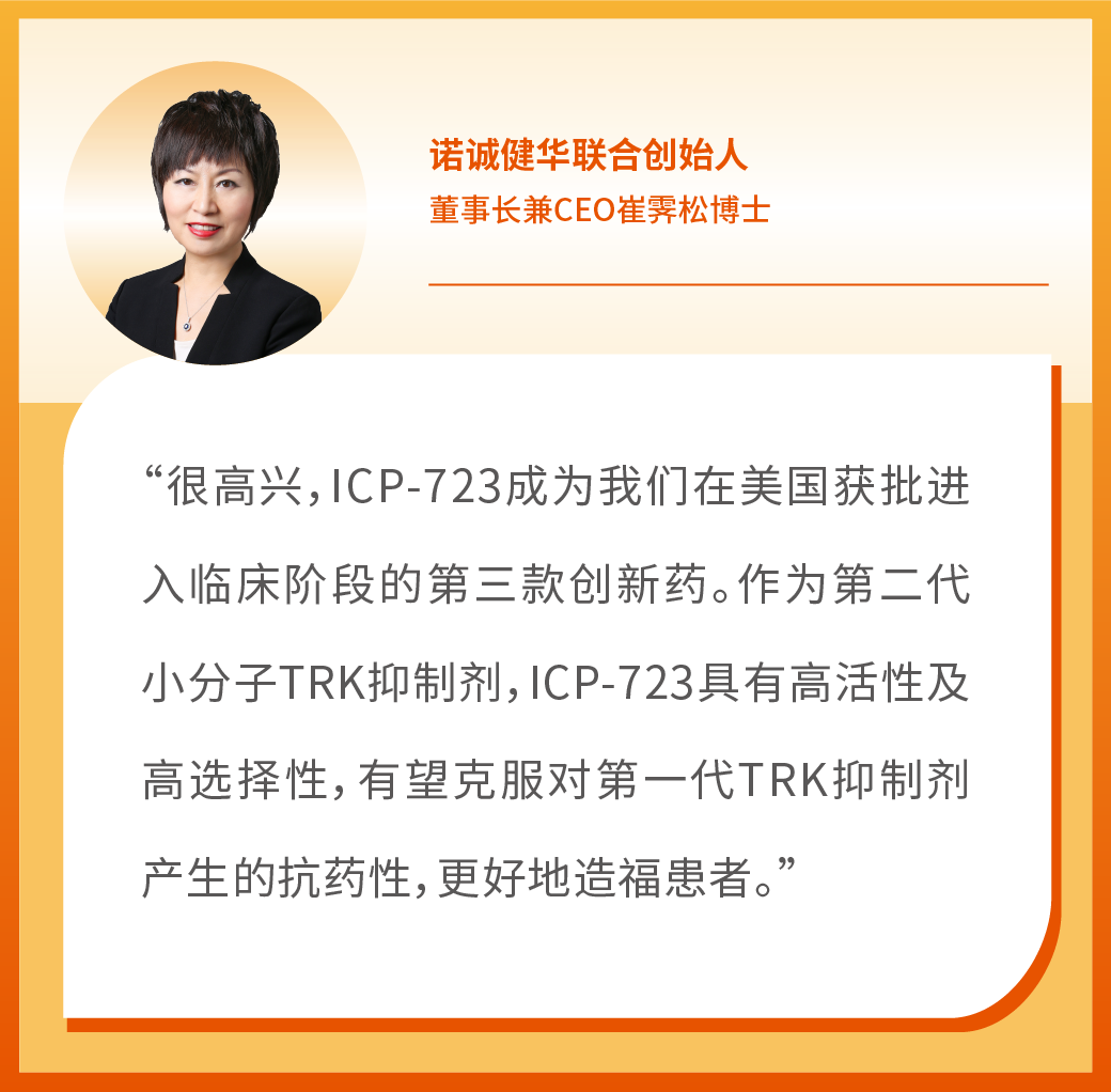 诺诚健华第二代泛TRK抑制剂ICP-723获美国FDA批准开展临床研究医药新闻-ByDrug-一站式医药资源共享中心-医药魔方