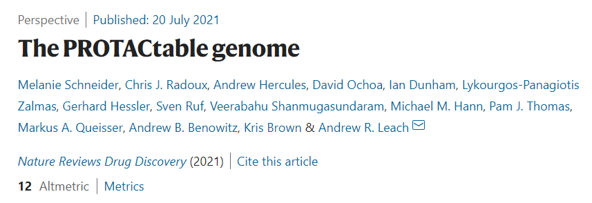 Nature重磅：一文揭示1336个PROTAC靶点（附详细清单）医药新闻-ByDrug-一站式医药资源共享中心-医药魔方