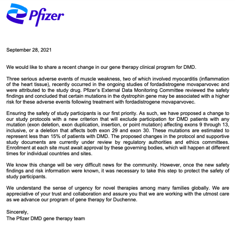 Pfizer：在3期试验出现严重不良事件后，收紧DMD受试者标准医药新闻-ByDrug-一站式医药资源共享中心-医药魔方